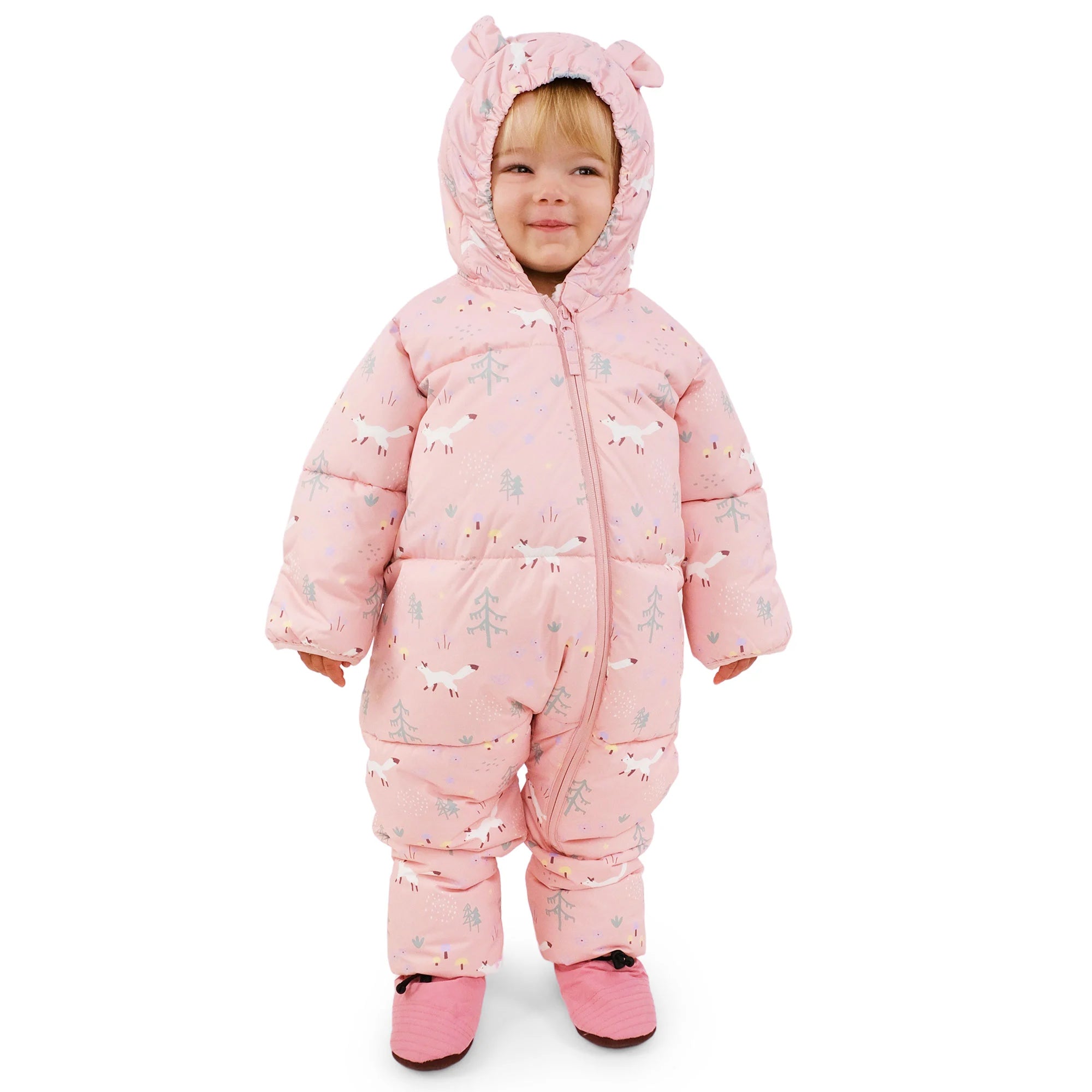 Baby Snowsuit | Pink Forest – Trendy Tots Winnipeg